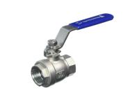 China Stainless Steel 2PC Internal Thread Handle Lock Through Water Oil And Gas Ball Valve for sale
