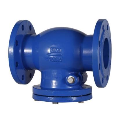 China DI Construction Flanged Ball Check Valve Axial Disc Applications Pumping stations for sale