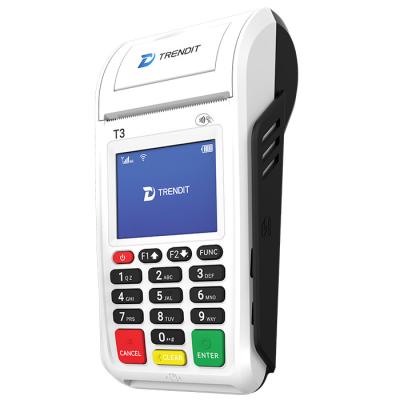 China PDA Wireless POS Terminal Android POS Machine With High Speed Thermal Printer for sale