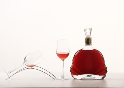 China Free sample Tall and Thin Cork Top 375ml 500ml 750ml Clear Gin Vodka Ice Wine Glass Bottle for sale
