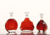 China Custom 200Ml 375Ml 500Ml 750Ml 1000Ml Transparent Round Empty Flint Glass Liquor Wine Whisky Vodka Tequila Bottle With C for sale