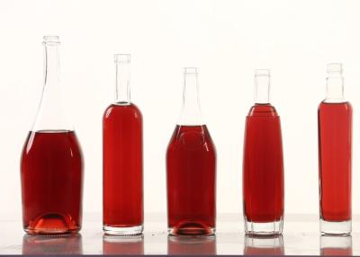 China Custom 200Ml 375Ml 500Ml 750Ml 1000Ml Transparent Round Empty Flint Glass Liquor Wine Whisky Vodka Tequila Bottle With C for sale