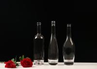 China Custom 200Ml 375Ml 500Ml 750Ml 1000Ml Transparent Round Empty Flint Glass Liquor Wine Whisky Vodka Tequila Bottle With C for sale