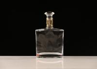 China Custom 200Ml 375Ml 500Ml 750Ml 1000Ml Transparent Round Empty Flint Glass Liquor Wine Whisky Vodka Tequila Bottle With C for sale