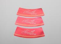 China Customized high quality printing gold foil embossed beer red wine self adhesive label with your logo for sale