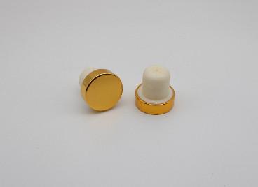 China Customized luxury wooden bottle stopper T shape gin whiskey spirits whisky bottle synthetic cork stopper wooden vodka ca for sale