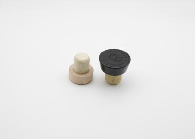 China Customized luxury wooden bottle stopper T shape gin whiskey spirits whisky bottle synthetic cork stopper wooden vodka ca for sale