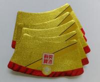 China Golden Red Waterproof Beer Bottle Labels Glossy Lamination Matt Lamination for sale