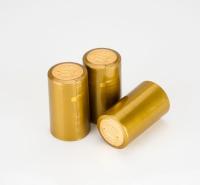 China OEM Golden Color PVC Shrink Capsules Oil Proof Wine Bottle Shrink Caps for sale