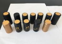 China Durable Wine Bottle Shrink Caps PVC Heat Shrink Capsule Anti Slip Embossed for sale