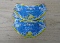China Golden Aluminum Custom Foil Stickers Embossing Lacquer Coated Surface for sale