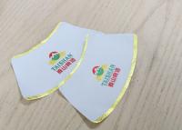 China Non Toxic Aluminium Printable Foil Labels Self Adhesive Food Grade Golden Red for sale