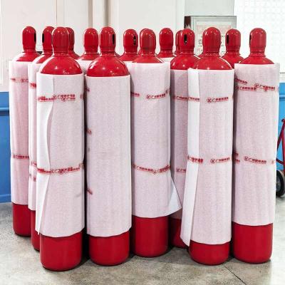China 120L 150 Bar Seamless Steel Argon Nitrogen Gas Cylinders Enclosed Flooding for sale