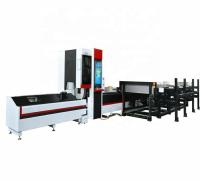 China 1000W Tube Laser Cutting Machine Stainless Steel Silver Metal Pipe CNC Fiber Laser Cutting Machine for sale