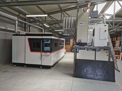 China Dual Table Steel Laser Cutting Machine 12kw 15kw  Fiber Laser Cutting Machine for sale