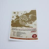 China Candle Wine Label Stickers Gold Silver Stamping Spot UV Embossed Sticker Printing for sale