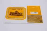 China Silver Wine Label Stickers Embossed Foil Seal Stickers Waterproof Adhesive Private for sale
