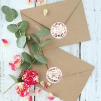 China 2 Inch Chocolate Shipping Label Sticker Packaging Decorative Square Thank You Round for sale