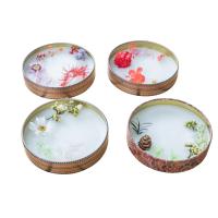 China Rectangular Metal Tea Tin Packaging Round Can Container Empty Jar Lid Custom Printed for sale