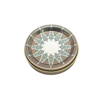 China Floral Tea Saffron Tin Box Jar Container Food Grade Tea Packaging for sale