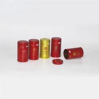 China Stackable Small Tea Tin Container Empty Round Coffee Can Storage for sale
