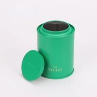 China Tea Caddy Tin Canisters Cans Matte Black Can Knob Inner Lid Air Tight Black Recycled for sale