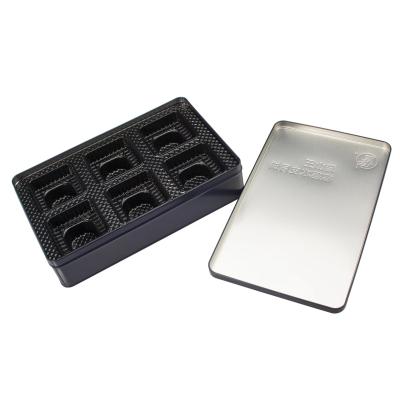 China Storage Small Flat Metal Tin Boxes Round Metal Moon Nuts Cookie Cake for sale