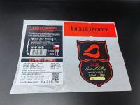 China Bottle Wine Label Stickers Printing Paper Roll Food Adhesive Gold Seal Embossing Foil Labels for sale