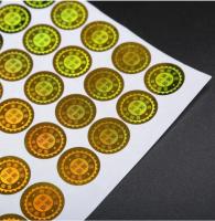 China Holographic Film Self Adhesive Shipping Labels , Waterproof Roll Label Stickers for sale