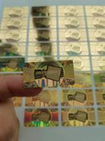 China Holographic Anti Counterfeit Sticker Film Labeling Transparency Rectangle Round Corner for sale