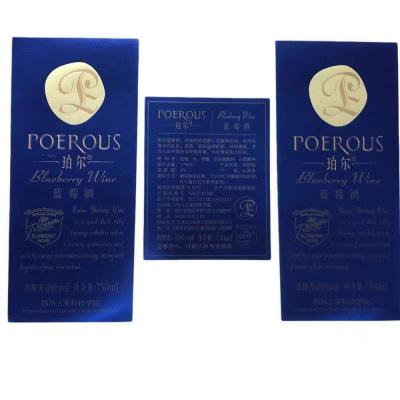 China Vinyl Rectangle Wine Label Stickers With Temperature Resistance for sale