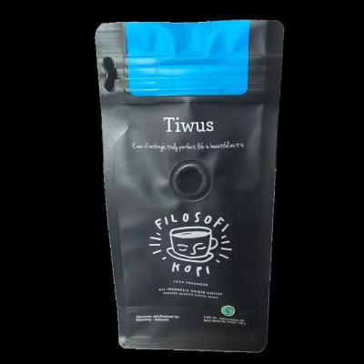 China 1kg Plastic Bag Packaging Clear Plastic Stand Up Pouches Coffee Zipper With Valve for sale