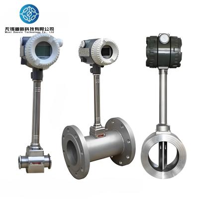 China DN4-DN100 Air Pulse Vortex Flow Meter with 1.0% Liquid Accuracy and -40°C to 350°C Temperature Range for sale