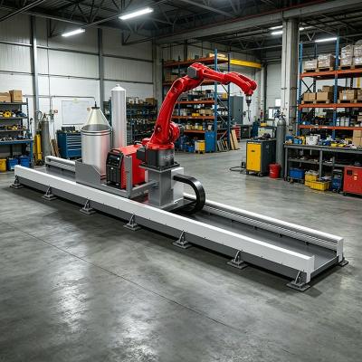 China Smart MRW6 6-Axis Robot Welding Machine Workstation 12kg Payload 1465mm Arm Reach Gantry Rail Positioner for sale
