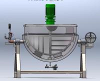 China Industrial Silver Electric Gas Steam Jacketed Pot For Vegetable / Bean Pasete for sale