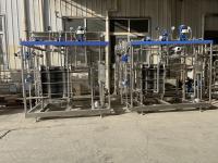 China 500L Small Pasteurizer Machine With PLC CIP For Milk / Yogurt / Fruit Juice Processing Line SUS304/316 for sale