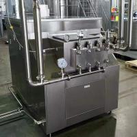 China Experimental Homogenizer For Fruit Juice 4000L/H 60KW for sale