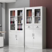 China 4 Door Free Standing Filing Cabinet Cupboard Storage Cabinet Stalinite Showcase Locking File Organizer for Office Pantry Garage for sale