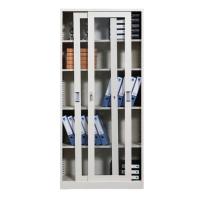 China Top-Ranked Modern Steel File Cabinet Home Hotel Office Lock Adjustable Bookshelf Glass Display Case Storage Made Durable Iron for sale