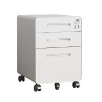 China Metal Mobile Pedestal Side Cabinet with 3 Drawers Steel Filing Storage for Home Office School Living Room Workshop-Space Saving for sale