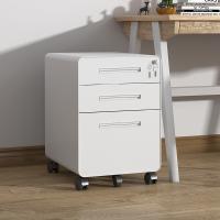 China Metal Mobile Pedestal Side Cabinet with 3 Drawers Steel Filing Storage for Home Office School Living Room Workshop-Space Saving for sale
