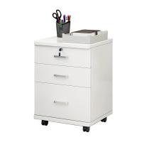 China Steel Mobile Pedestal File Cabinet with 3 Lockable Drawers and Wheels Office Movable Storage for sale