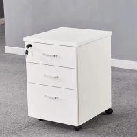 China Steel Mobile Pedestal File Cabinet with 3 Lockable Drawers and Wheels Office Movable Storage for sale