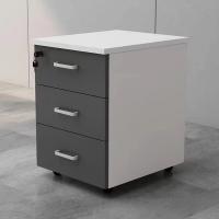 China Steel Mobile Pedestal File Cabinet with 3 Lockable Drawers and Wheels Office Movable Storage for sale