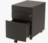 China Modern 3-Drawer Metal File Cabinet Black Versatile Home Office Bedroom School Warehouse Gym Workshop Hotel Hospital Use for sale