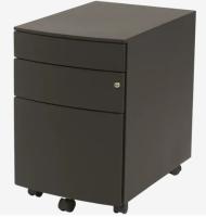 China Modern 3-Drawer Metal File Cabinet Black Versatile Home Office Bedroom School Warehouse Gym Workshop Hotel Hospital Use for sale