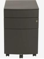 China Modern 3-Drawer Metal File Cabinet Black Versatile Home Office Bedroom School Warehouse Gym Workshop Hotel Hospital Use for sale