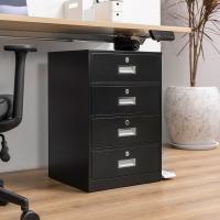 China Hot Sales 4-Drawer Small Steel Filing Cabinet Adjustable Home Office Workshop Warehouse Storage with Efficient Organization Desk for sale