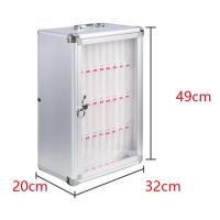 China Student Aluminum Alloy Wall clear Acrylic Storage Lockable Mobile Phone Holder Cabinet for sale