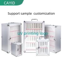 China Student Aluminum Alloy Wall clear Acrylic Storage Lockable Mobile Phone Holder Cabinet for sale